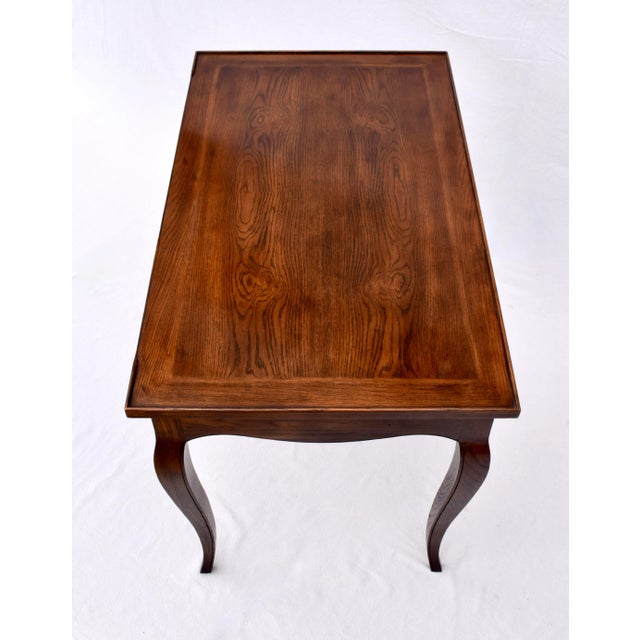 French Country Tiger Oak Writing Desk by Henredon | Chairish