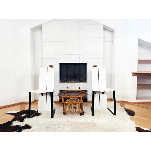 1980s Metal and Wood Sculptural Postmodern Dutch Accent Chair | Chairish
