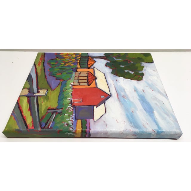 "The Red Barn" Contemporary Expressionist Farm Landscape Oil Painting ...