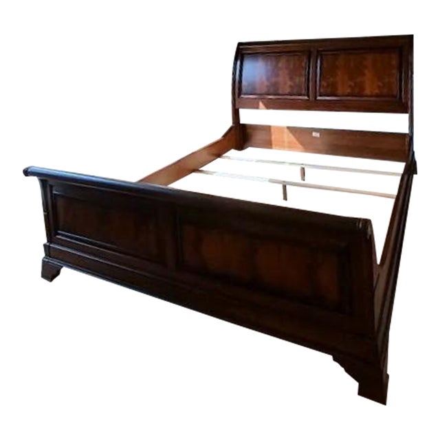 Ethan Allen Cal King Somerset Mahogany Sleigh Bed Chairish