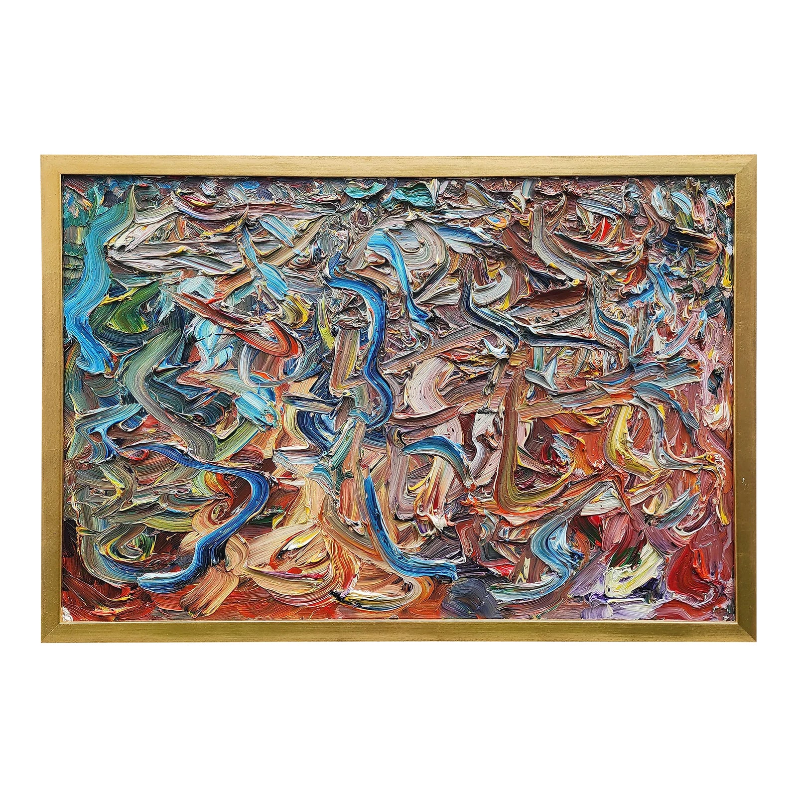 Contemporary Abstract Expressionist Original Oil Painting "Flowing" by ...