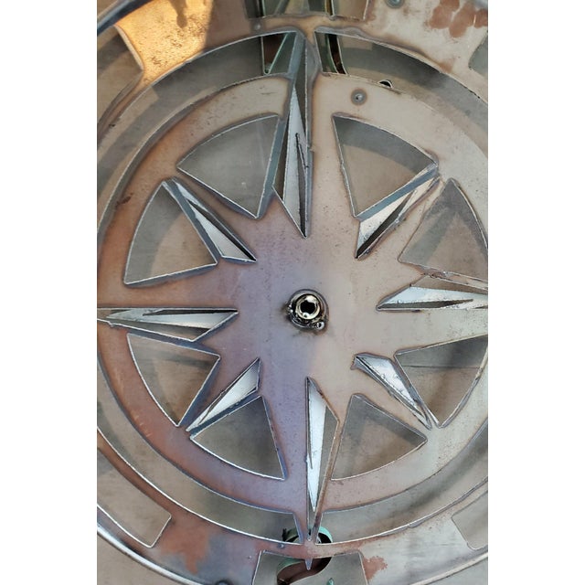 Three Dimensional Wall Hanging Compass With Rotating Star | Chairish