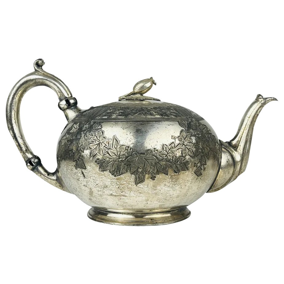 Antique Silver-Plated Teapot from Atkin Brothers, Sheffield, England ...