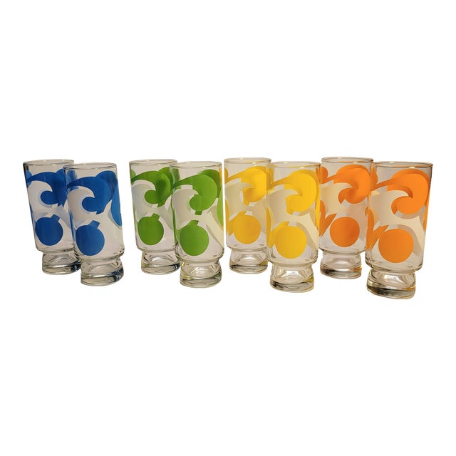 Mid Century Libby Drinking Glasses Set Of 8 Chairish