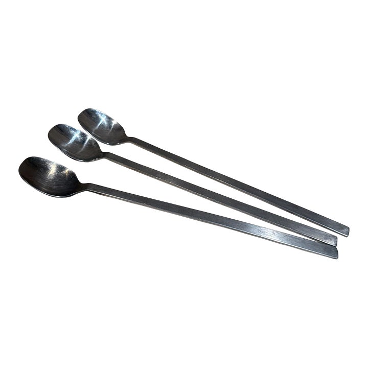 Vintage Italian Long Handled Iced Tea Spoons Set 3 | Chairish