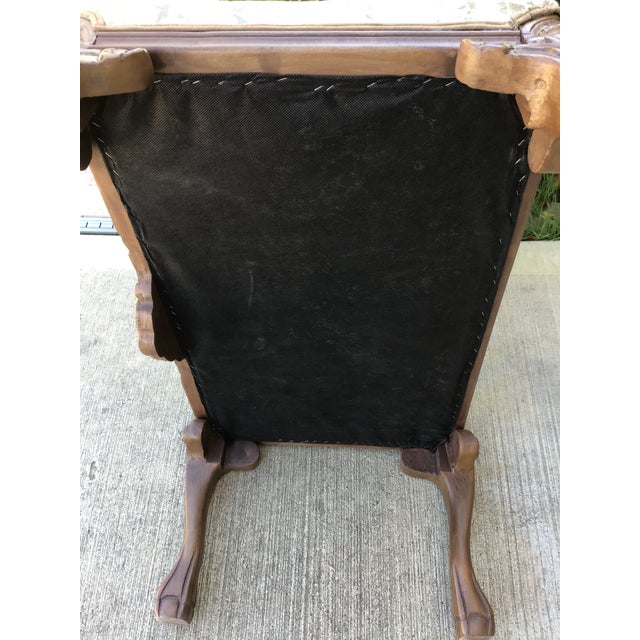 Vintage Bench French Louis XV Style Wood Carved Footstool French ...