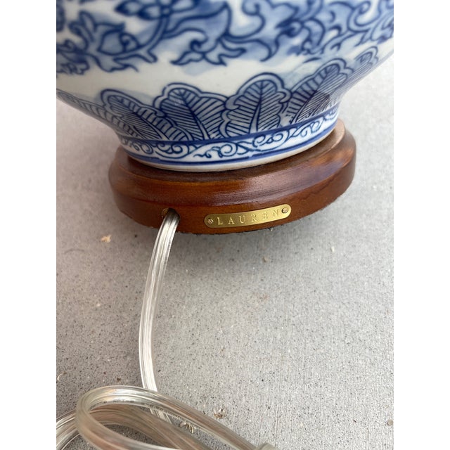 Vintage Ralph Lauren Blue/White Double Gourd Chinoiserie Table Lamp ...