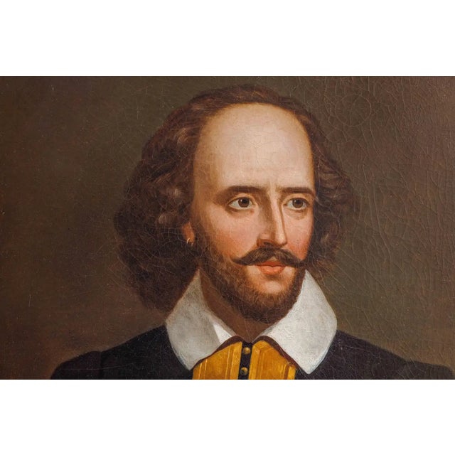 Portrait Oil Painting of William Shakespeare, Circa 1870 | Chairish