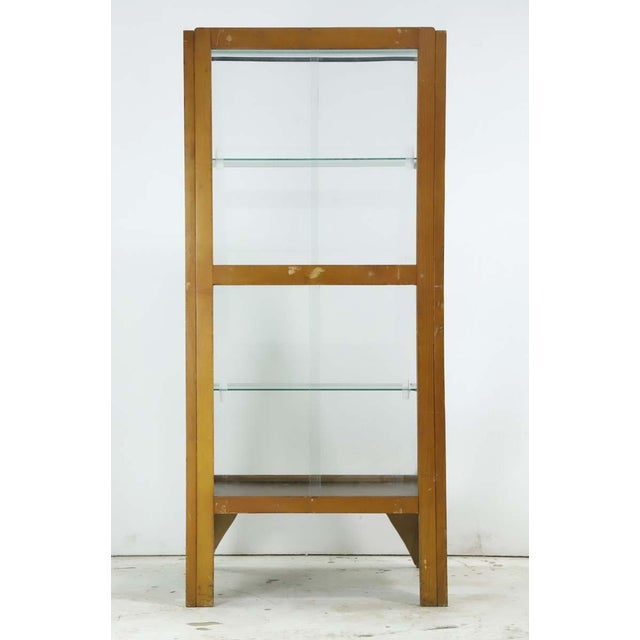 Mid 20th Century Vintage Slanted Front Glass Shelves Display Case ...