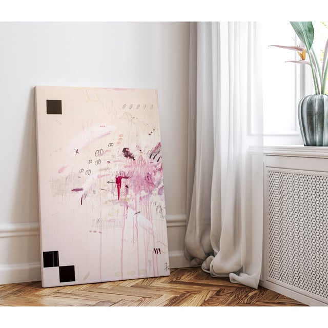 Large Original Abstract Painting on Canvas by Margot Sinclair | Chairish