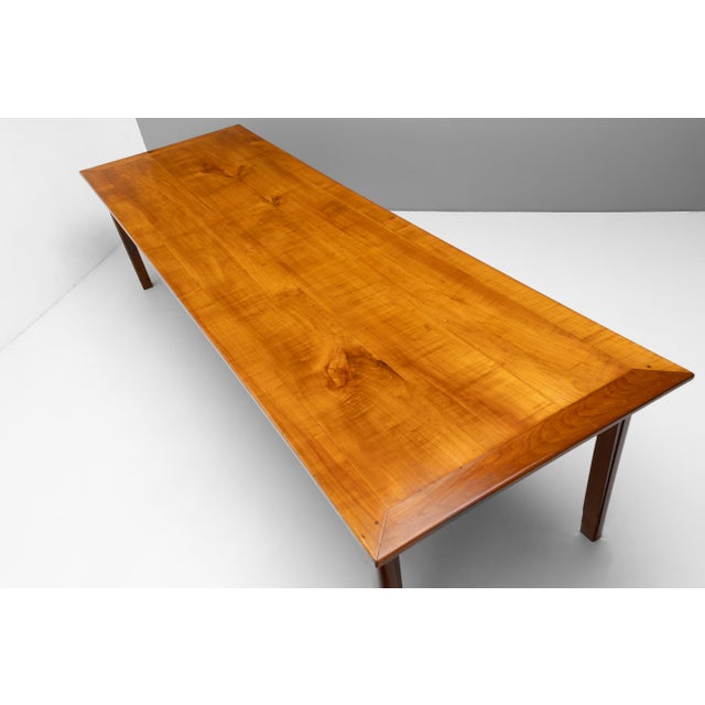 Large Cherrywood Farm Table, 1900 | Chairish
