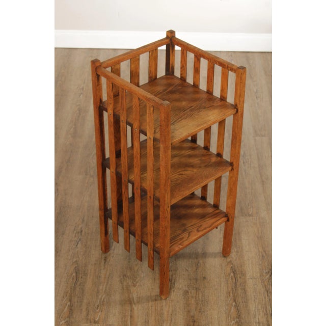 Antique Mission Style Oak Three-Tier Etagere or Bookcase | Chairish