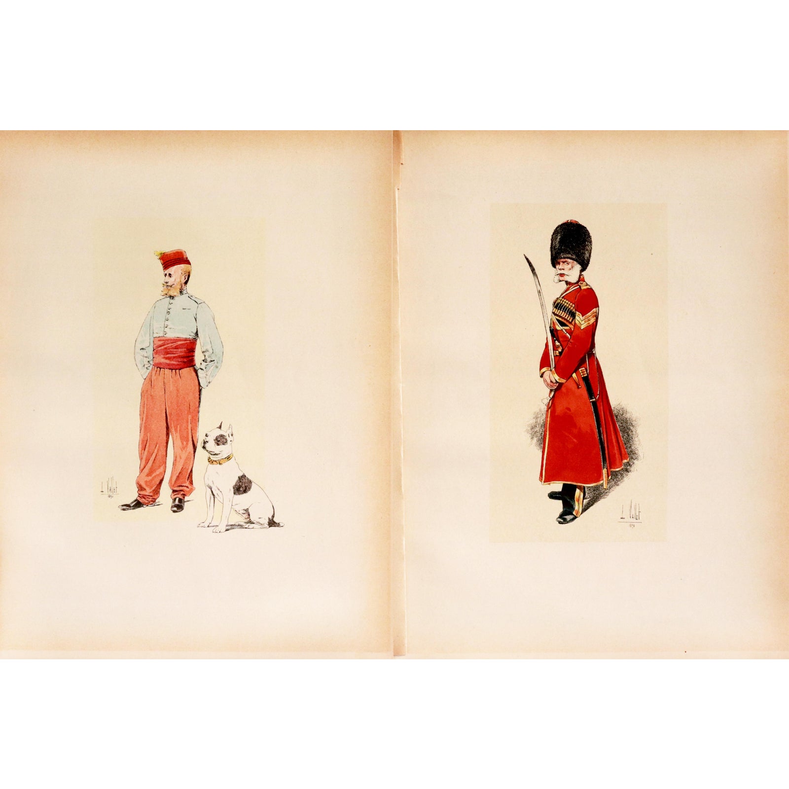 1893 French Cavalry Lithographs, Firmin Didot - Vallet (Set #17) - Set ...