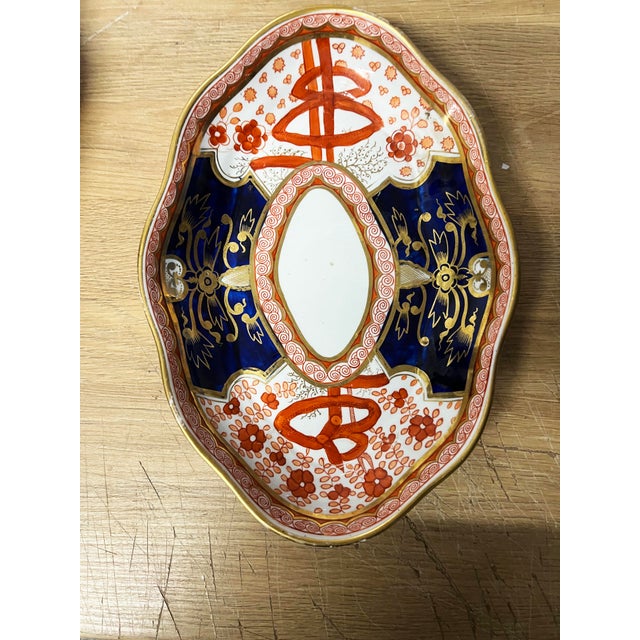 Mid 19th Century Spode Imari Pattern Oval Porcelain Plates- a Pair ...