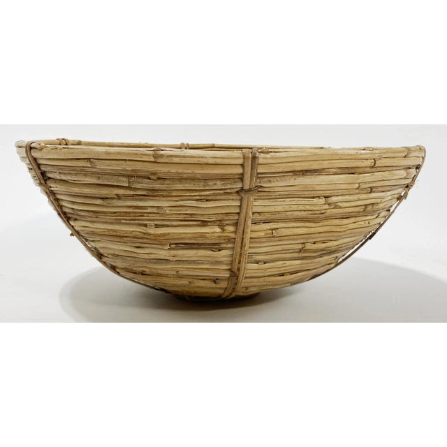 Vintage Coiled Pencil Reed Bowl | Chairish