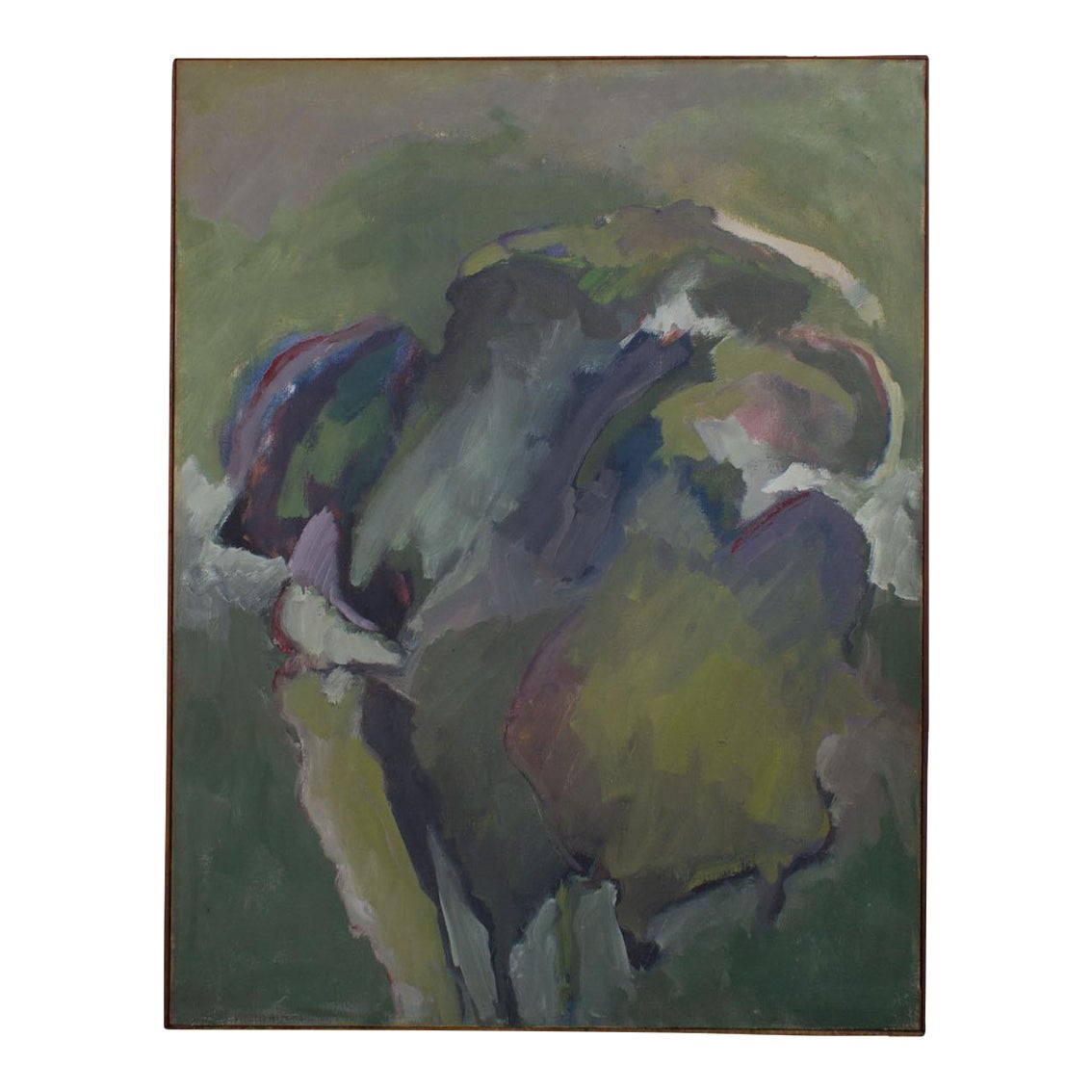 1960s Oil on Canvas Abstract Painting Signed by Artist Steve Redman ...