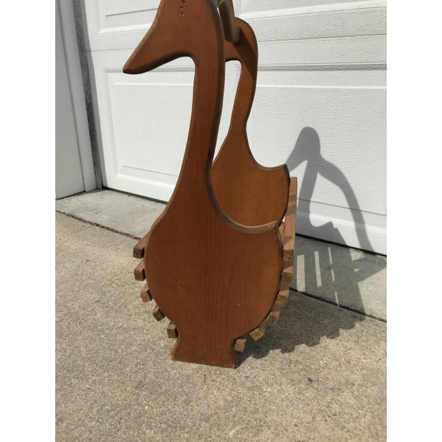 Latel 20th Century Wooden Geese Basket | Chairish