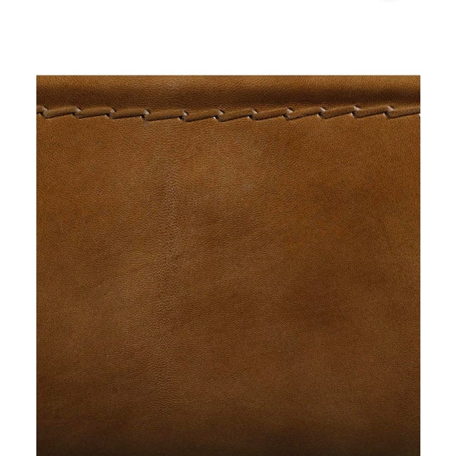 Matthew Izzo Home Leather and Rattan Magazine Rack Side Table | Chairish