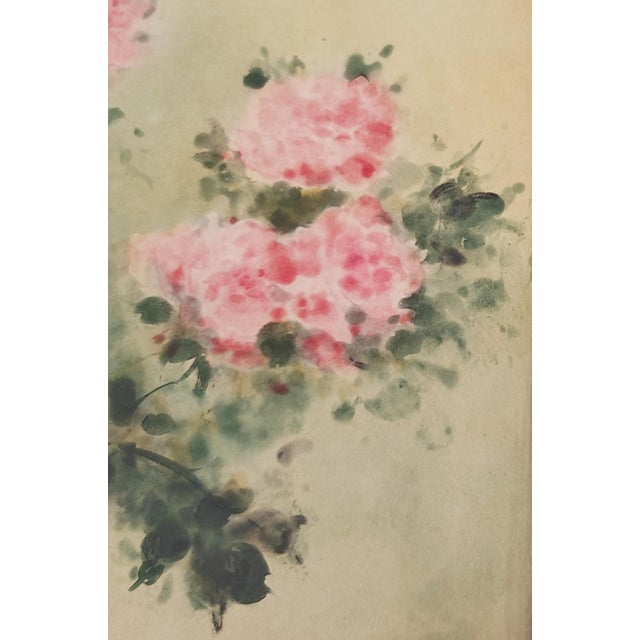 1973 Kaiko Moti Framed Artist's Proof Roses in Vase Impressionist Still ...
