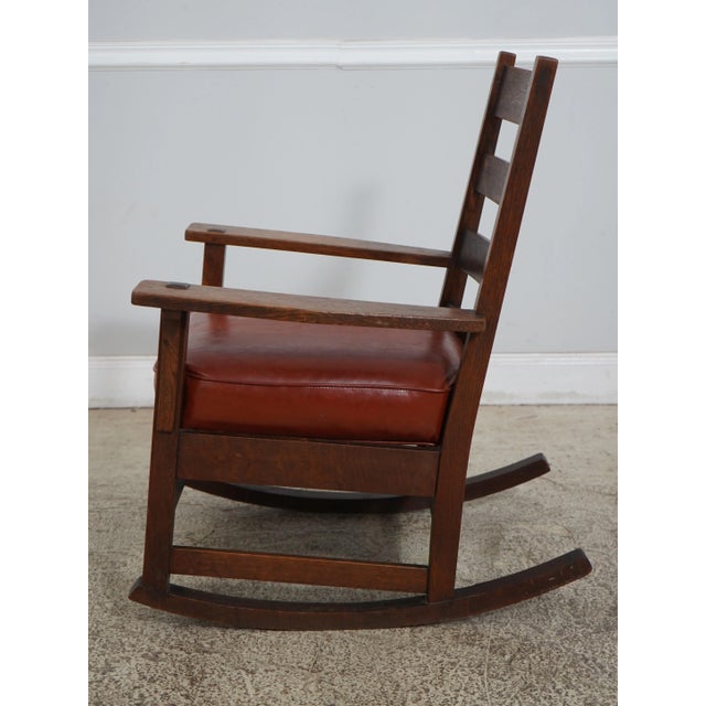 L&jg Stickley Antique Mission Oak Rocker Chair | Chairish