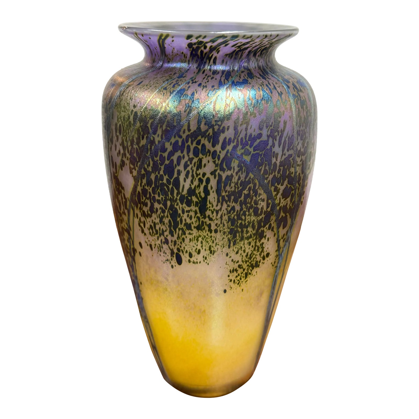 Circa 2007 Peet Robison Sunset Mesa Series Glass Vase + Signed | Chairish