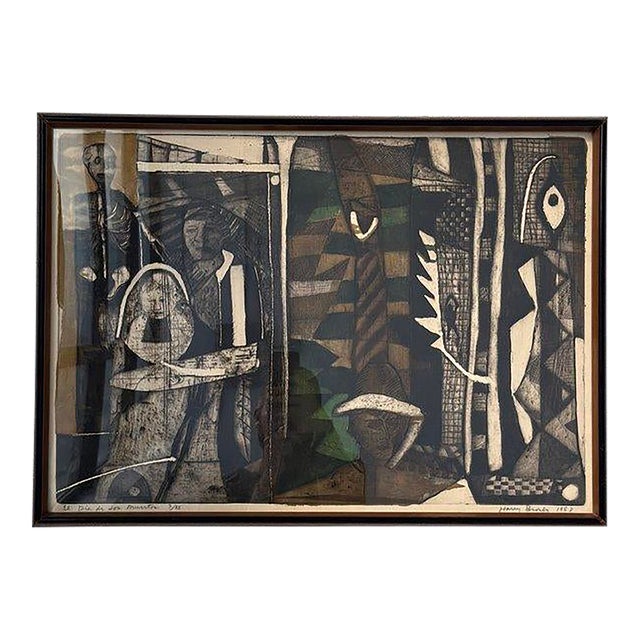 Vintage Mid-Century "El Dia De Los Muertos" Color Intaglio by Harry ...