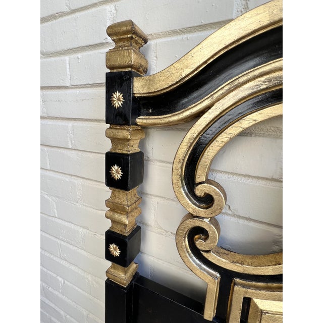 Newly Painted Black and Gilded Mid Century Hollywood Regency ...