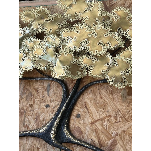 1984 Welded Brass Metal Art Paul Langton Tree of Life Sculpture | Chairish