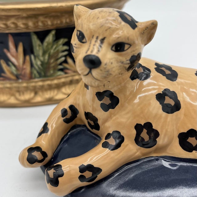 Vintage Raymond Waites Leopard Box | Chairish