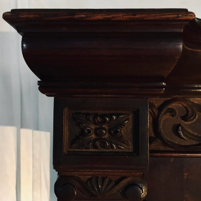 Elizabethan Revival Oak Bookcase or China Cabinet Circa 1910 | Chairish