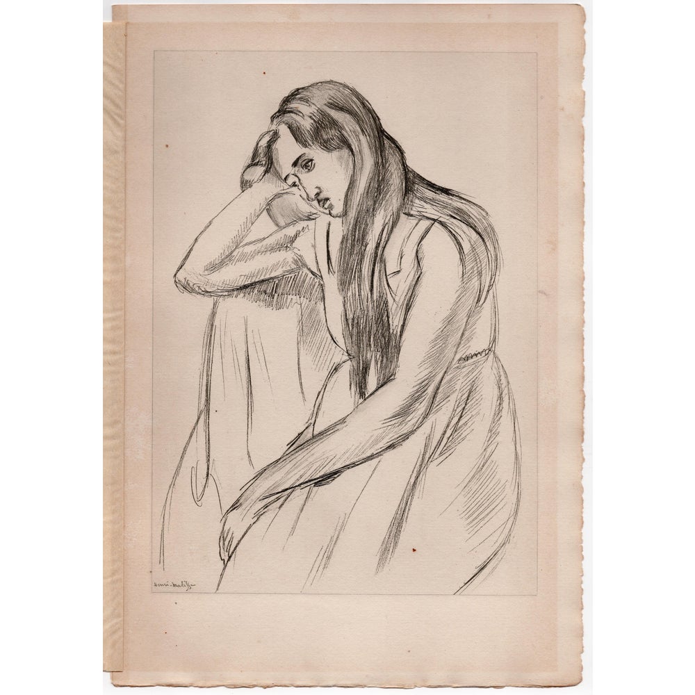 Matisse, Girl, Original Lithograph, 1920 | Chairish