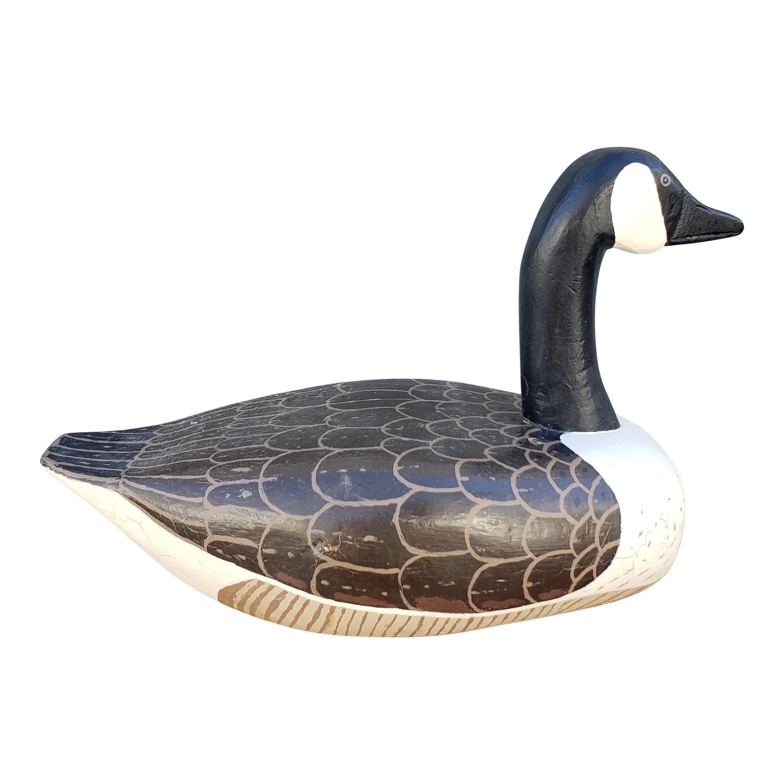 Mid-Century Hand-Crafted and Hand-Painted Hardwood American Duck Decoy ...