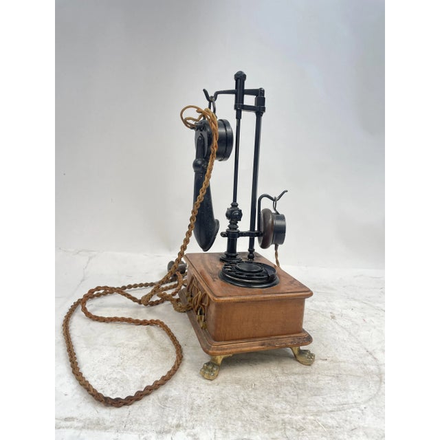 Vintage Rotary Telephone in Wood, 1950s | Chairish