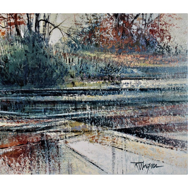 Richard Ellis Wagner, Autumn River Bank, Circa 1955 | Chairish