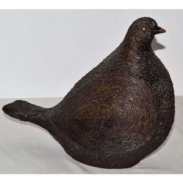 1980s Austin Products Brown Quail Pigeon Bird Sculpture | Chairish