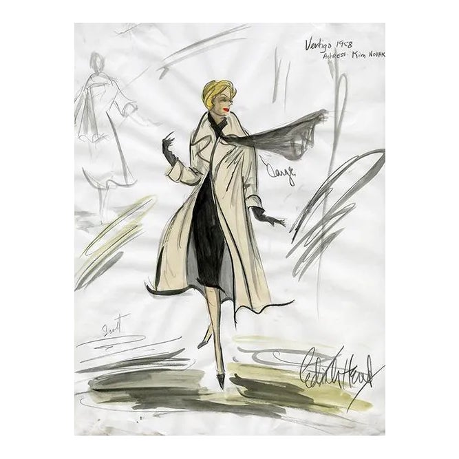11x14 Reproduction Print of Original Costume Sketch by Edith Head of ...