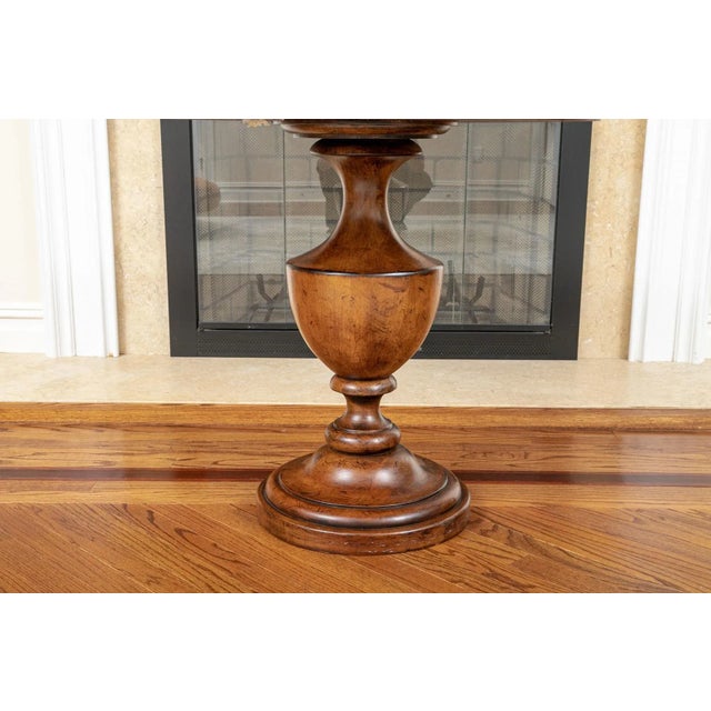 Late 20th Century Vintage Drexel Heritage Round Walnut Pedestal Accent ...