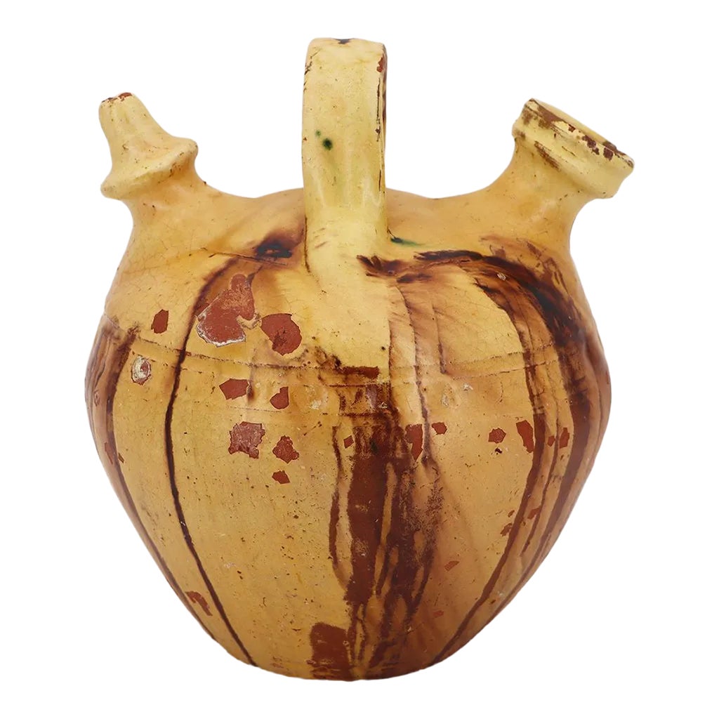 19th Century Antique Water Jug, Ewer, Earthenware | Chairish
