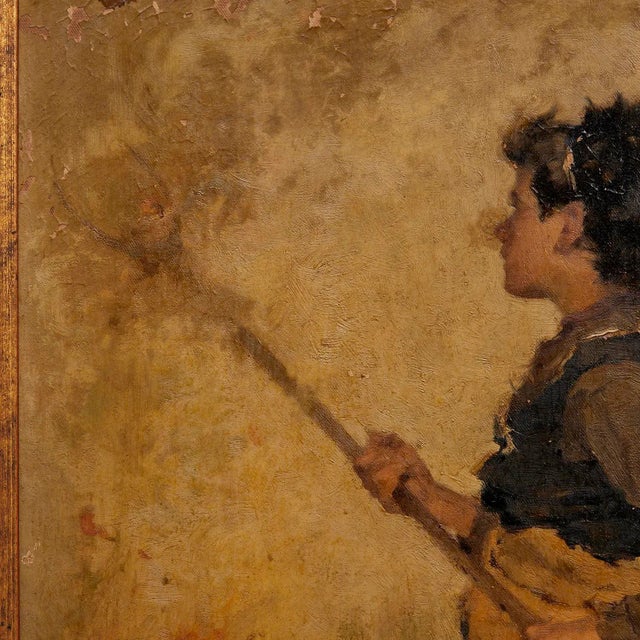 Signed Oil on Board by John Leon Moran (American 1864-1941) - Woman ...