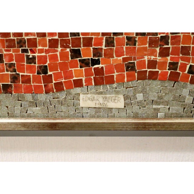 Edgar Louis Yaeger World Wonders Modern Mosiac 1986 | Chairish