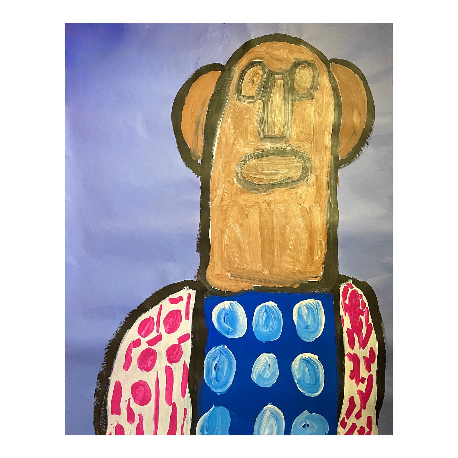 Giant Self Portrait by Outside Artist Gordon Shepard | Chairish