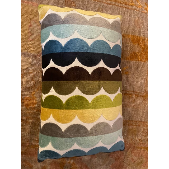 Lumbar Pillow With Squiggly Design | Chairish