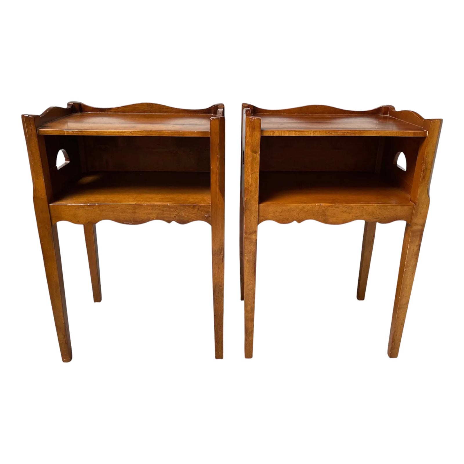 1990s Baker Furniture Milling Road Side Tables (Pair) | Chairish