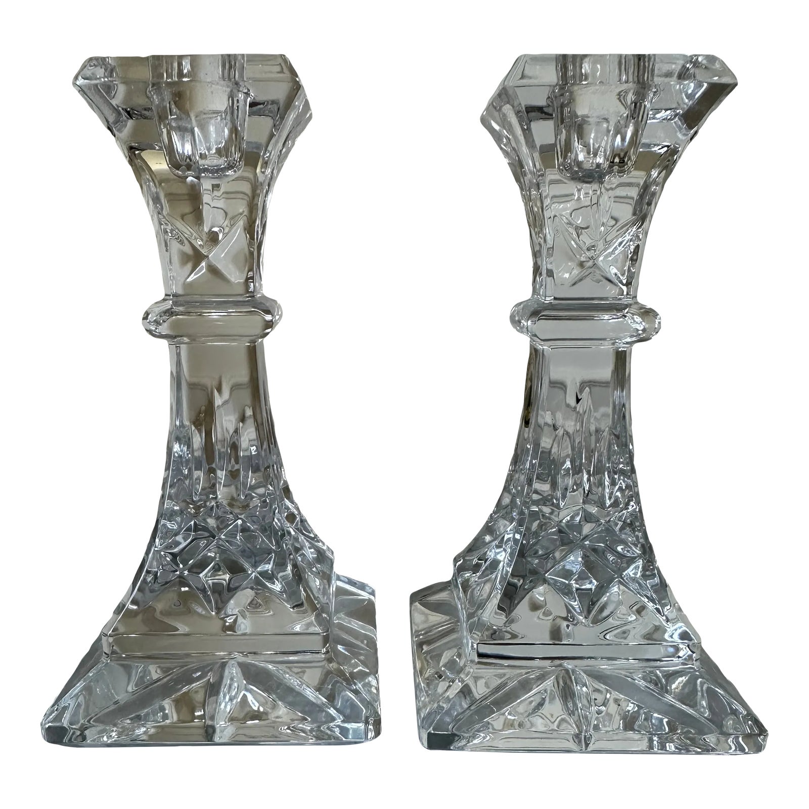 Vintage 1970’s Waterford Crystal Candlesticks - a Pair | Chairish