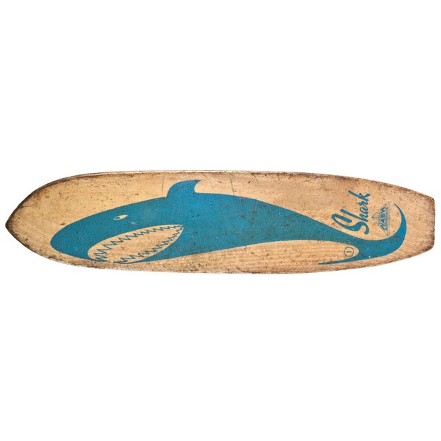 Vintage 1960s Nash Blue Shark Skateboard | Chairish Vintage 1960s Nash Blue Shark Skateboard | Chairish