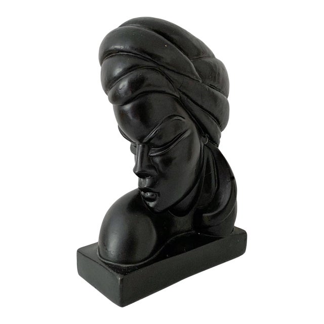 1950s Vintage Alexander Backer Female Head Bust Sculpture | Chairish