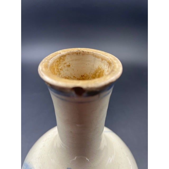 Late 18th Century Long Neck Japanese Saki Bottle, Meiji Period | Chairish