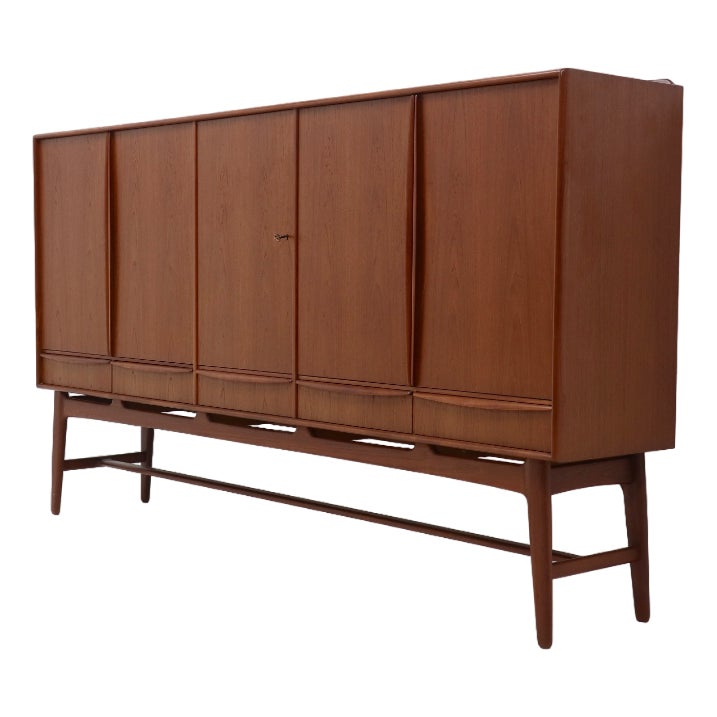 Teak Highboard by Svend Aage Madsen for K. Knudsen & Søn, 1950s | Chairish