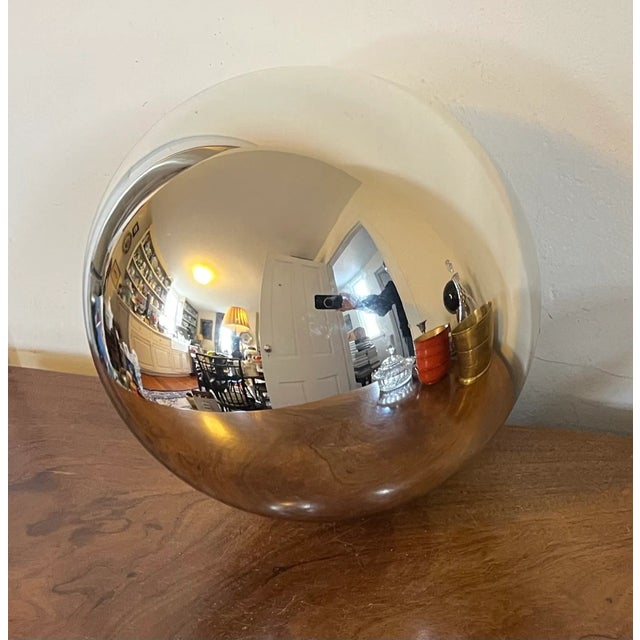 Large Silver Mercury Glass Garden Gazing Sphere, Witch's Ball or Butler ...