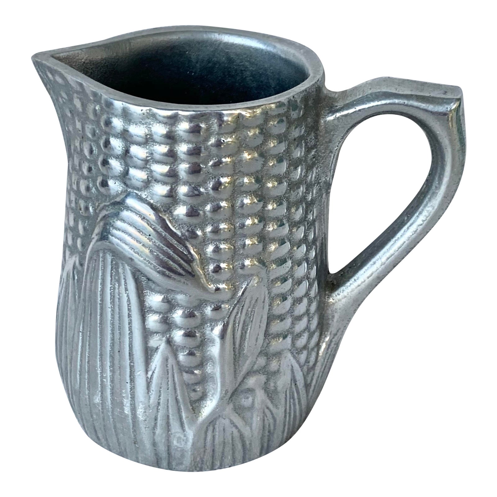 Vintage Pewter Corn Small Pitcher | Chairish